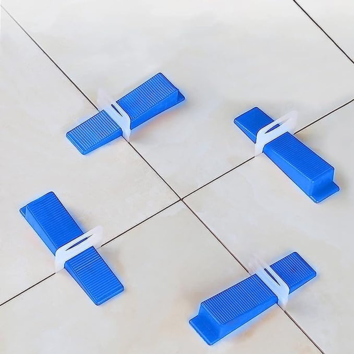 Tile Leveling System Wedges, 100 pcs Reusable Tile Leveler Wedges, Tile Leveler Tools for Wall/Floor Tile & Stone Installation(Blue)