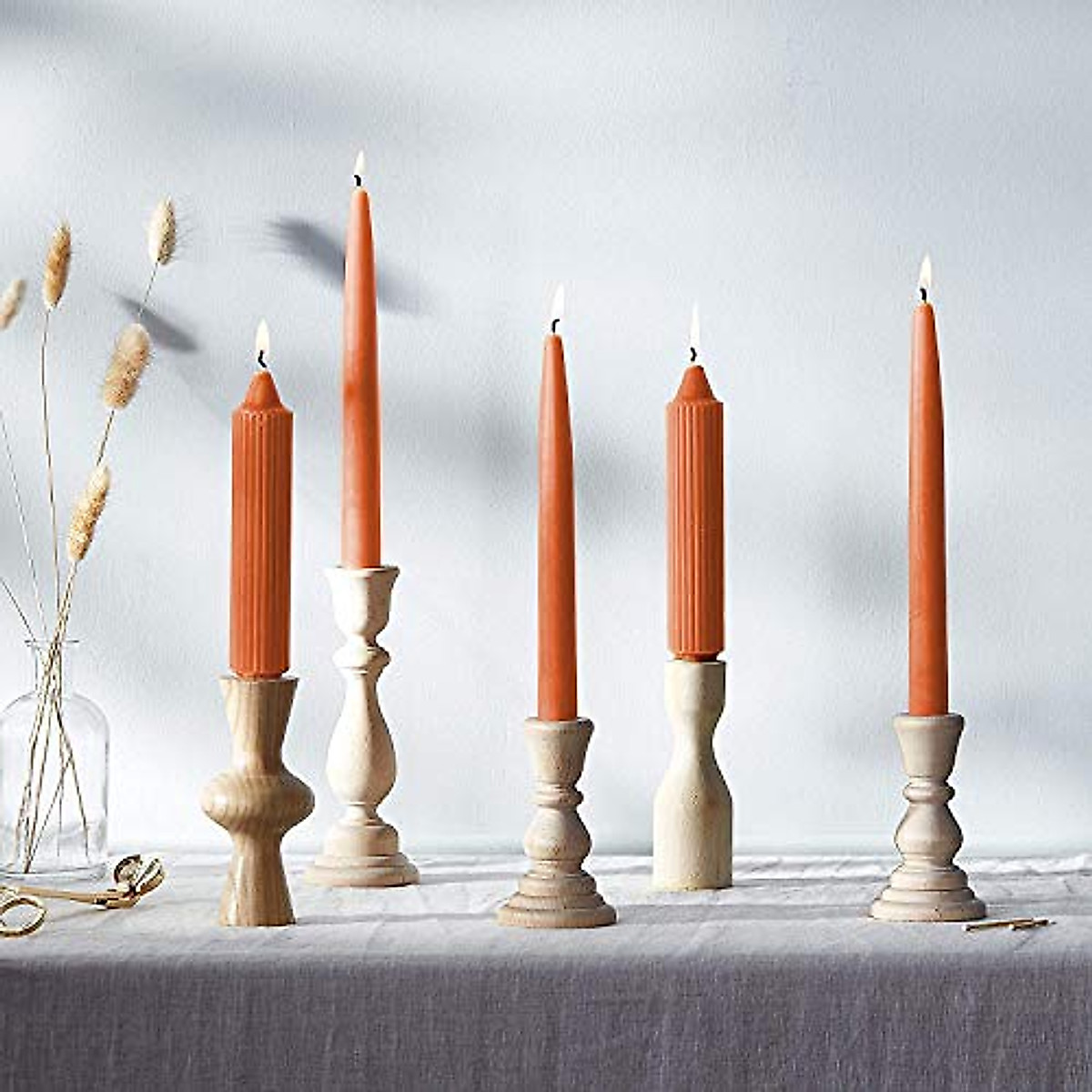 Root Candles 7919 Unscented Smooth Hand-Dipped 9-Inch Taper Candle, 12-Count, Rust