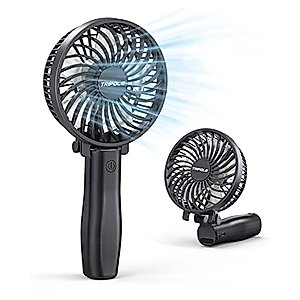 TriPole Handheld Fan Rechargeable 4800mAh Battery Operated Fan Powerful Mini Fan Portable 3 Speeds Small Personal Fan Desk Fan for Travel Kids Boys Girls Men Women, 6-21H Working, Black