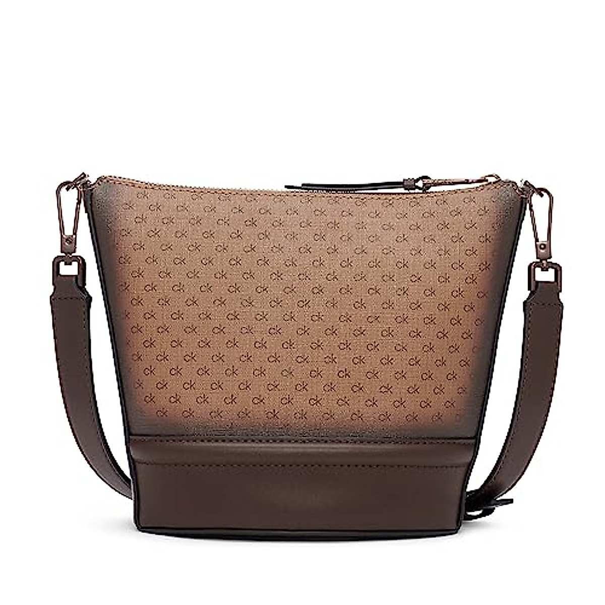 Calvin Klein Ash North/South Crossbody, Khaki/Brown/Java, One Size