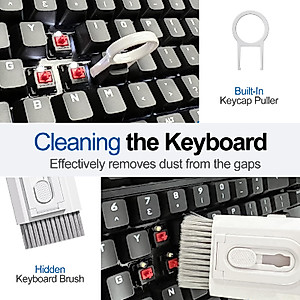 8-in-1 Airpod Cleaner Kit & 2 Extra Cleaning Cloths, Airpods Cleaning Kit, Phone Cleaning Kit, Screen Cleaner, Laptop Cleaning, Keyboard Cleaner, Device Cleaning Kit for Earbuds/MacBook/Earphone