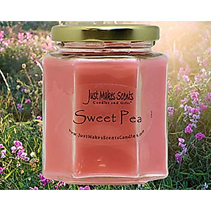 Sweet Pea Scented Blended Soy Candle by Just Makes Scents