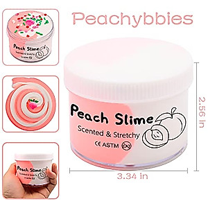 JAJSKUWA Pink Peachybbies Butter Slime,Fragrant and Elastic Toys,Party Prizes,School Education,Birthday Gifts for Boys and Girls (200ml)