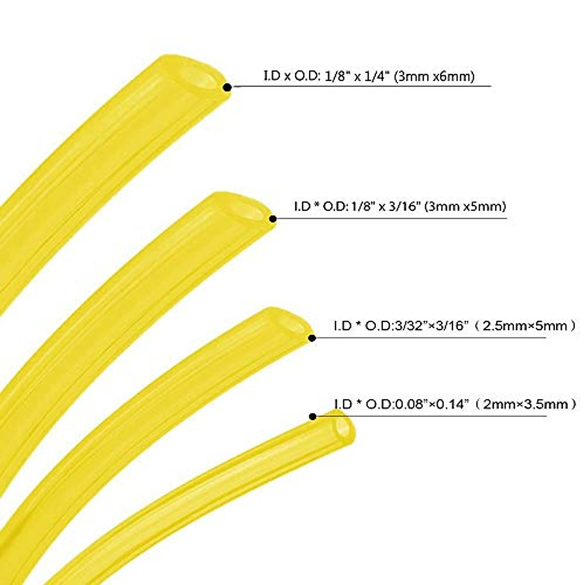 HPENP 16 Feet 4 Sizes Fuel Line Hose with Snap in Primer Bulb,Primer Pouland Bulb Fuel Filter Fit for Zama Stihl Poulan Weedeater Craftsman Husqvarna Trimmer Chainsaw Blower