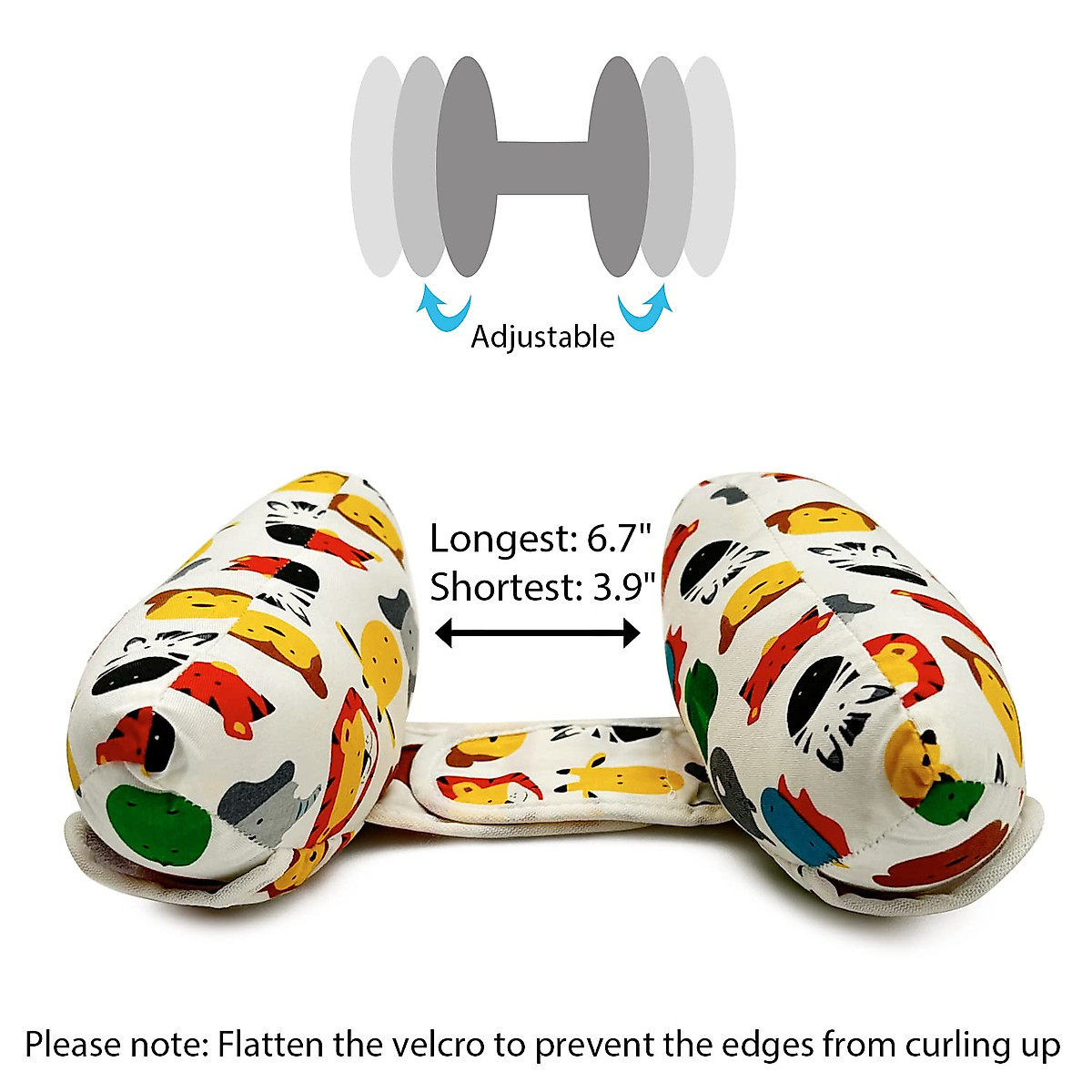 Baby Car Seat Head Neck Support, Toddler Adjustable Stroller Safety Insert, Banana U-Shape Travel Headrest Cushion