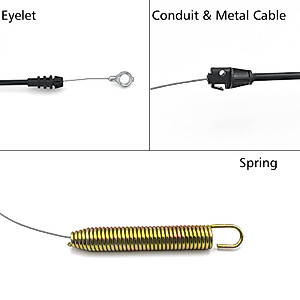GEARLINTON GY21106 GY20156 Clutch Control Cable for John Deere 42" Deck L100 L110 L118 L111 LA105 LA120 LA125 & X300 Series Riding Lawn Mower Tractor