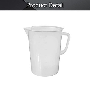 0.8Gallon, 100oz Polypropylene Beakers, Measure Pitcher, Food Grade Measuring Cup, 0-3000ml Conversion Chart, Graduated,Chemicals Pool, Mix Paint, Lab, Kitchen
