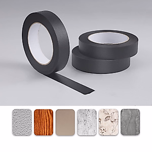 Lichamp 3 Pack Black Painters Tape 1 inch, Black Masking Tape 1 inch x 55 Yards x 3 Rolls (165 Total Yards)