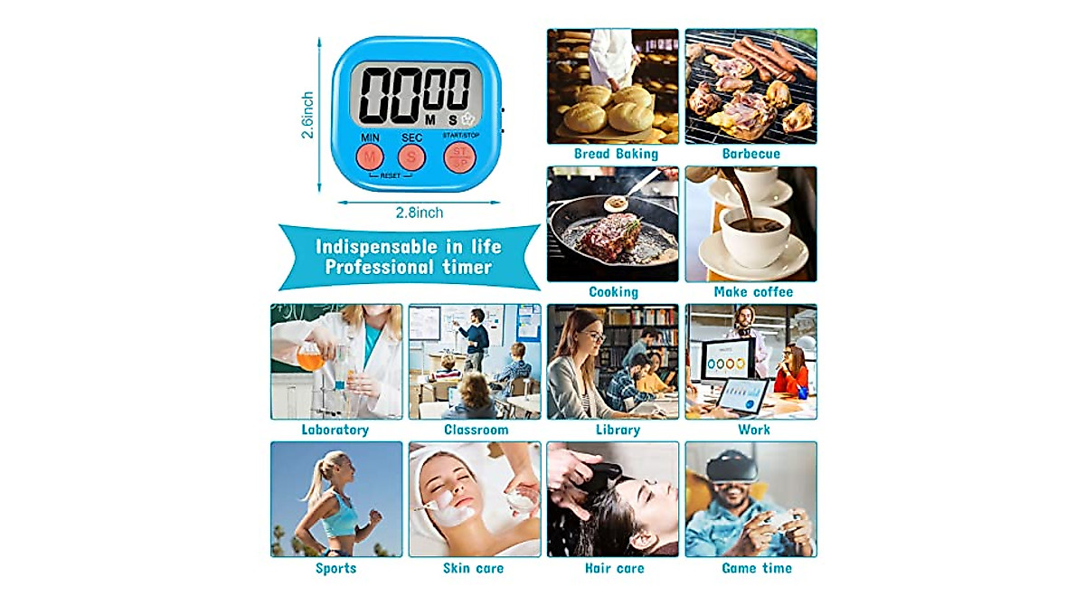 Time Timer Digital Timer 4-Pack - Perfect for Kids