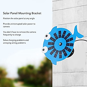 Solar Panel Mounting, Jump Starters Battery Chargers Portable Power Solar Panel Mounting Bracket Outdoor PV Monitoring Wall Rack with Charging Head 10W Dolphin Shap