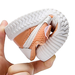 HLMBB Baby Shoes Sneakers for Infant Toddler Girls Boys Kids Babies 6 9 12 18 Size 5 5.5 6 Months Pre Walker (9-12 Months Toddler, 6.Orange, 9_Months)