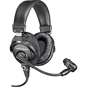 Audio-Technica BPHS1 Broadcast Stereo Headset with Desktop Headphone Stand and 1/4" TS Female to 3.5mm TRS Male Adapter