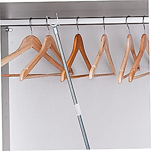 Zerodeko 2pcs Stitching Clothes Rail Utility Hooks Sturdy Clothesline Rod Clothes Picking Rod Clothesline Pole Outdoor Hanging Hooks Laundry Clothes Reach Tool Drying Clothes Plastic u-Hook