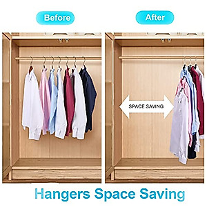 100Pcs Clothes Hanger Connector Hooks,Thicken Hanger Hooks Space Saver,Heavy Duty Space Saving for Closet and Clothes Closet Organizer(Black)