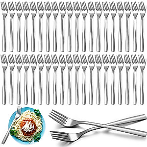 Roshtia 200 Pieces Dinner Forks Set 6.7 Inch Stainless Steel Silverware Fork Metal Cutlery Fork Salad Fork Flatware Fork Table Fork Set for Kitchen Restaurant, Mirror Polished, Dishwasher Safe