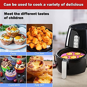 XANGNIER Silicone Muffin Pan for 3QT-5QT Air Fryer,2 Pcs Cupcake Tray Baking Mold,Reusable Non-stick Air Fryer Baking Pan,Air Fryer Accessories