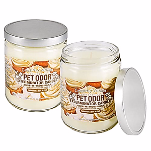 Specialty Pet Products Odor Exterminator Candle, Creamy Vanilla, 13 Ounce Jar (Pack of 2)