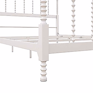 DHP Emerson Metal Canopy Bed in Queen Size Frame in White