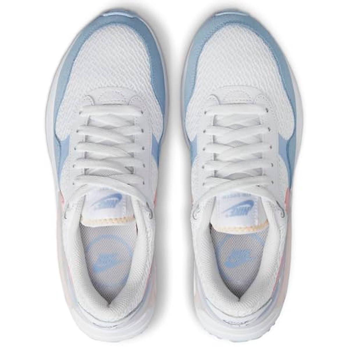 Nike Women's W Air Max System Trainers, White/Pink Bloom-Cobalt BL, 7