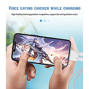 Iphone Dual Lightning Headphone Adapter(2pack)Audio Charge Dongle Jack Splitter 2in1 Charger AUX Music Earbud Adaptador Para Apple MFI Certified Compatible for 7 8Plus X 13 12 11 Pro Max Mini Xs Se Xr