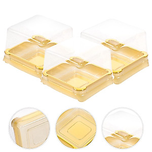 Alipis 50pcs Cheese Crackers Disposable Food Containers Mini Cupcake Boxes Cheese Its Crackers Cake Container Clear Boxes for Favors Muffin Container Moon Cake Boxes Round Sandwich