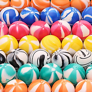 Entervending Bouncy Balls - 100 Pcs Small Bouncing Balls - 1 Inch Bounce Balls - Tri-Color Bouncing Balls for Kids - Vending Machine Toys - Bouncy Ball Vending Machine Refill in Bulk