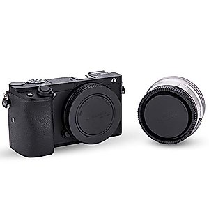 2 Pack E Mount Body Cap Cover & Rear Lens Cap for Sony A6000 A5100 A6100 A6300 A6400 A6500 A6600 ZV-E1 ZV-E10 A7C A7 A7II A7III A7IV A7R A7RII A7RIII A7RIV A7RV A7S A7SII A7SIII A9 A9II & More