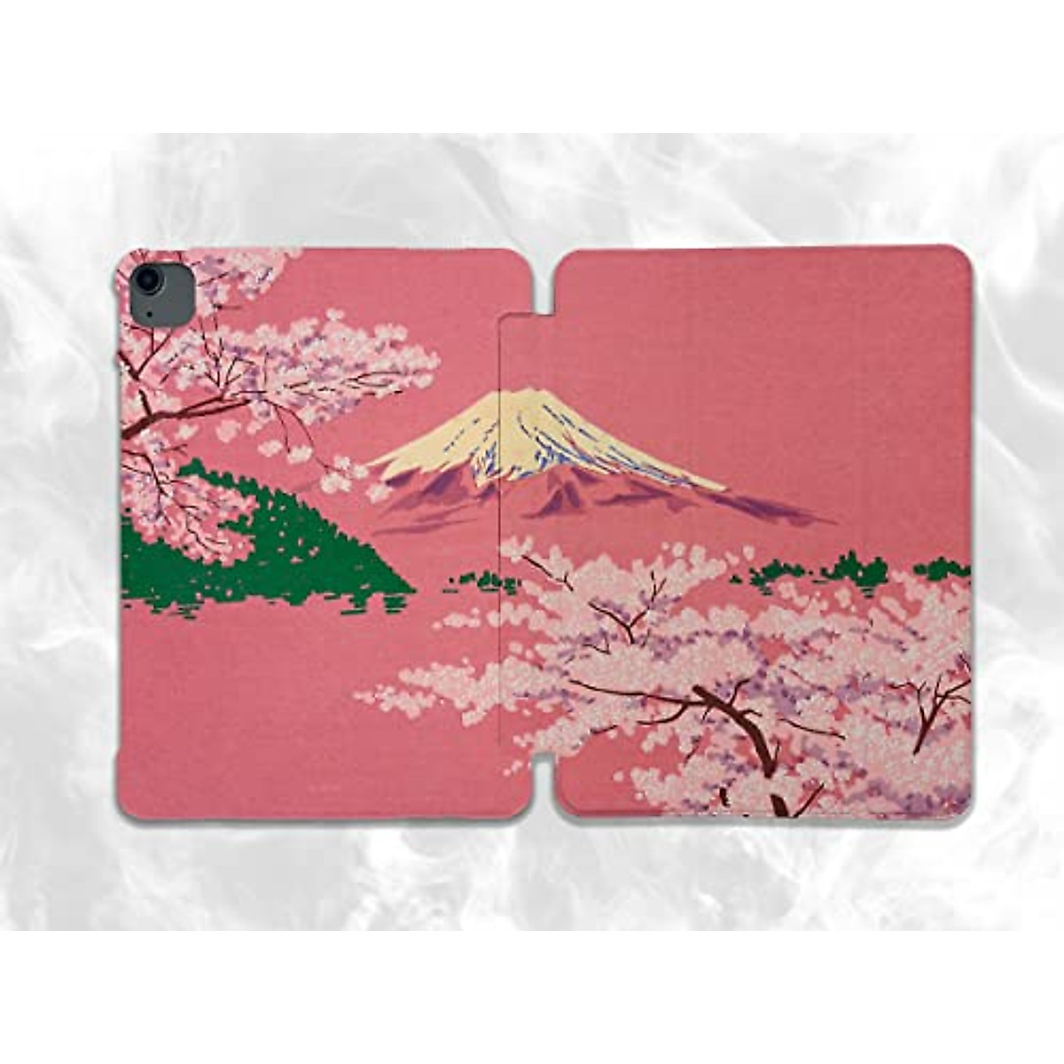 Cute Sakura Tree Japanese Flower case Compatible with iPad Mini Air Pro 7.9 8.3 9.7 10.2 10.9 11 12.9 inch Pattern Cover New 2022 2021 Trifold Stand 3 4 5 6 7 8 9 Generation (12.9 Pro 3/4/5 gen)