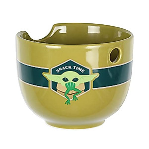 Star Wars The Mandalorian Grogu Baby Yoda Snack Time Ramen Noodle Bundle with Bowl, Spoon, And Chopsticks