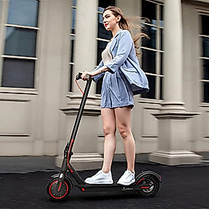VOLPAM SP06 Electric Scooter, 8.5" Solid Tires, 19 Mph Top Speed, Up to 19 Miles Long-Range, Portable Folding Commuting Scooter for Adults, with Double Braking System and App