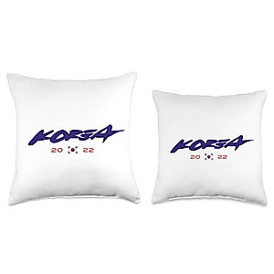 Block Voice South Korea 2022 Football Soccer Taegeuk Warriors Flag Throw Pillow, 16x16, Multicolor