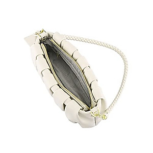 CHIC DIARY Clutch Purse for Women Small Tote Bag Crossbody Satchel Ruched Hobo Shoulder Handbag (Beige)