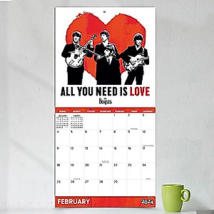 TF PUBLISHING 2024 The Beatles Wall Calendar | Large Grids for Appointments and Scheduling | Vertical Monthly Wall Calendar 2024 | Home and Office Organization | Premium Matte Paper | 12"x12”