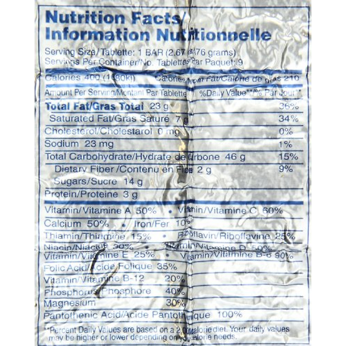 Mainstay Emergency Food Rations - Case of 10 Packs