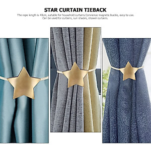 BESPORTBLE Star Curtain Magnetic Buckle Light House Decorations for Home Curtain Rods Holders Home Accessories Decor Sheer Drapes Star Curtains Curtain Tape Office European Style