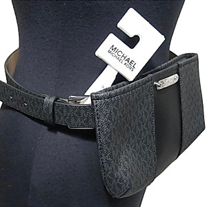 Michael Kors Women's Belt Bag, Waist Fanny Pack, Black, Large/Extra Large