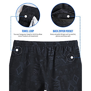 maamgic Mens 5" Gym Running Shorts for Men 2 in 1 Quick Dry Workout Athletic Shorts Totem Gray Large