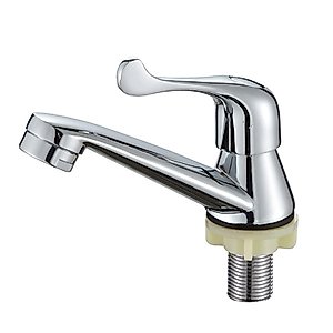 SHENGJMXING Basin Taps Zinc Alloy Bathroom Sink Taps Single Cold Water Faucet for Kitchen Bathroom Toilet Bathtub Washroom Chrome Faucet