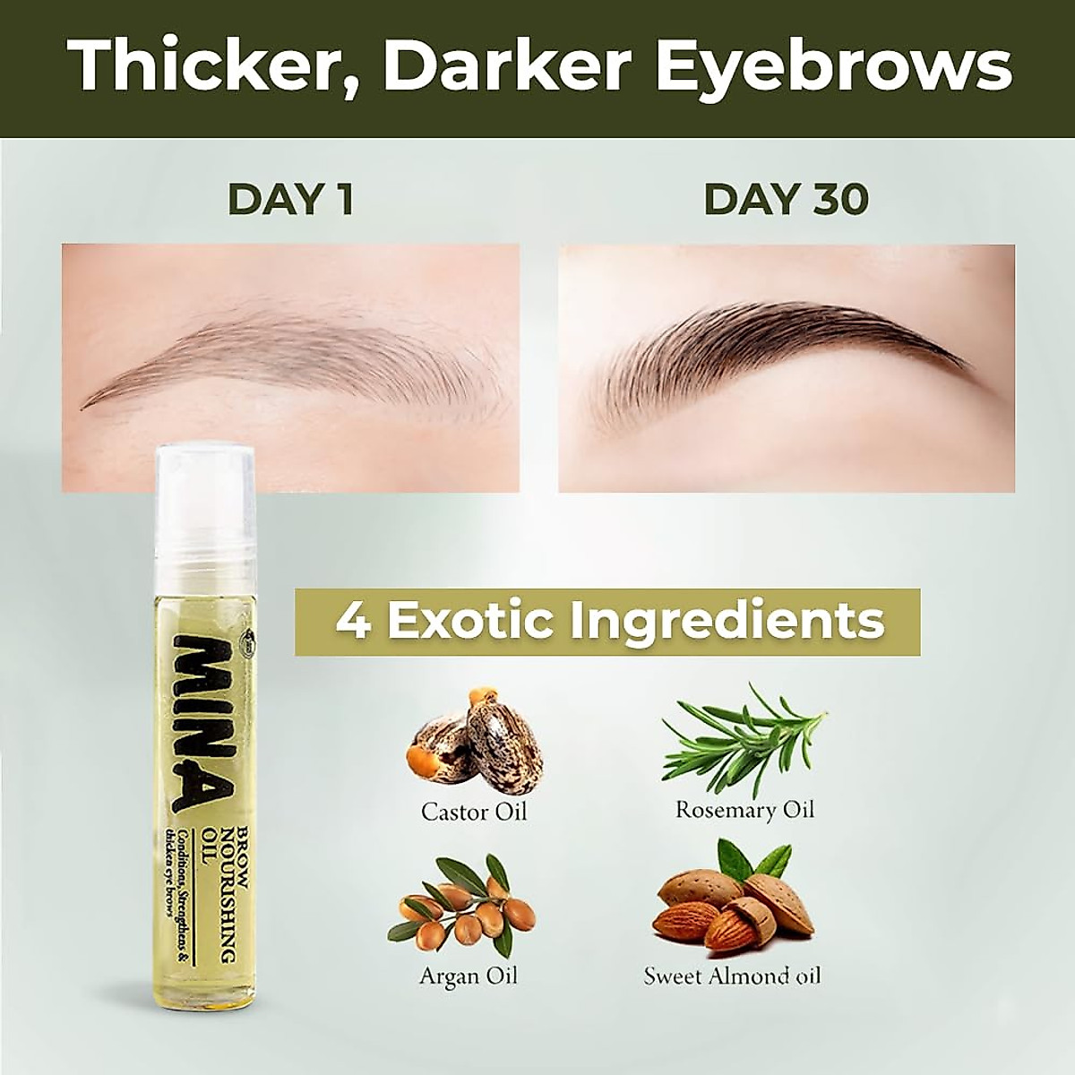 MINA iBrow Nourishing oil Stimulate Growth For Eyebrow, Eye Lashes, Hair, Skin Moisturizer(10 Ml)