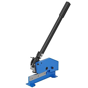 VEVOR Hand Plate Shear 8", Manual Metal Cutter Cutting Thickness1/4 Inch Thick Max, Metal Steel Frame Snip Machine Benchtop 7/16 Inch Rod, for Shear Carbon Steel Plates and Bars , Blue