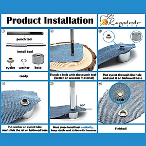 Raydodo 200 Sets Reinforced Grommet Kit, 3/16 Inch Metal Brass Eyelet Kit with 3 Pieces Grommet Tool Boot Eyelet Repair Kit and Grommets for Fabric, Tarps, Leather, Belt with Storage Box