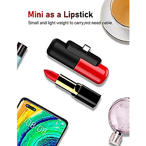 NBZZ 3300mAh Cute Portable Charger Type C Battery Pack, Compatible for Android Samsung Galaxy S20,S10,S9,S8,Note 20/10/9/8,Moto Z3/2,LG V35/G8/7/5,Nintendo Switch,Google Pixel 4/3/2XL,OnePlus, Red