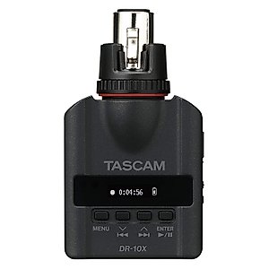 TASCAM XLR Micro Audio Portable Digital Recorder for XLR Microphones, Voice Recorder, Interview and News Gathering, Black (DR-10X)