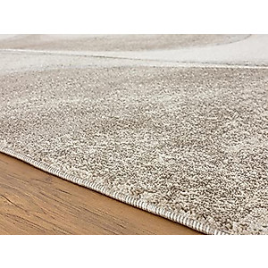 LUXE WEAVERS Tower Hill Abstract Beige 5x7 Area Rug