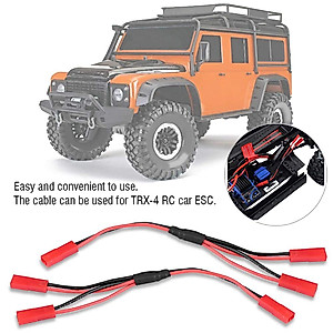 Dilwe 2Pcs JST Y Cable, Feale to Female Connector Plug Wire for -4 ESC RC