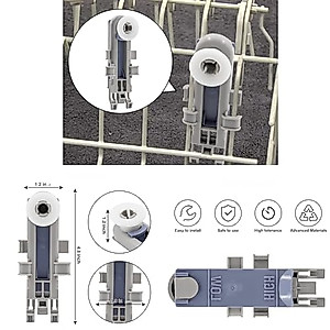 8561996 4 Pack Dishwasher Upper Rack Wheel Mount - Replacement 8561996 WP8561996 PS973972 W11157084 B0050O2HIO B00JLMM1V4 Compatible with Whirlpool Maytag KitchenAid Magic Chef