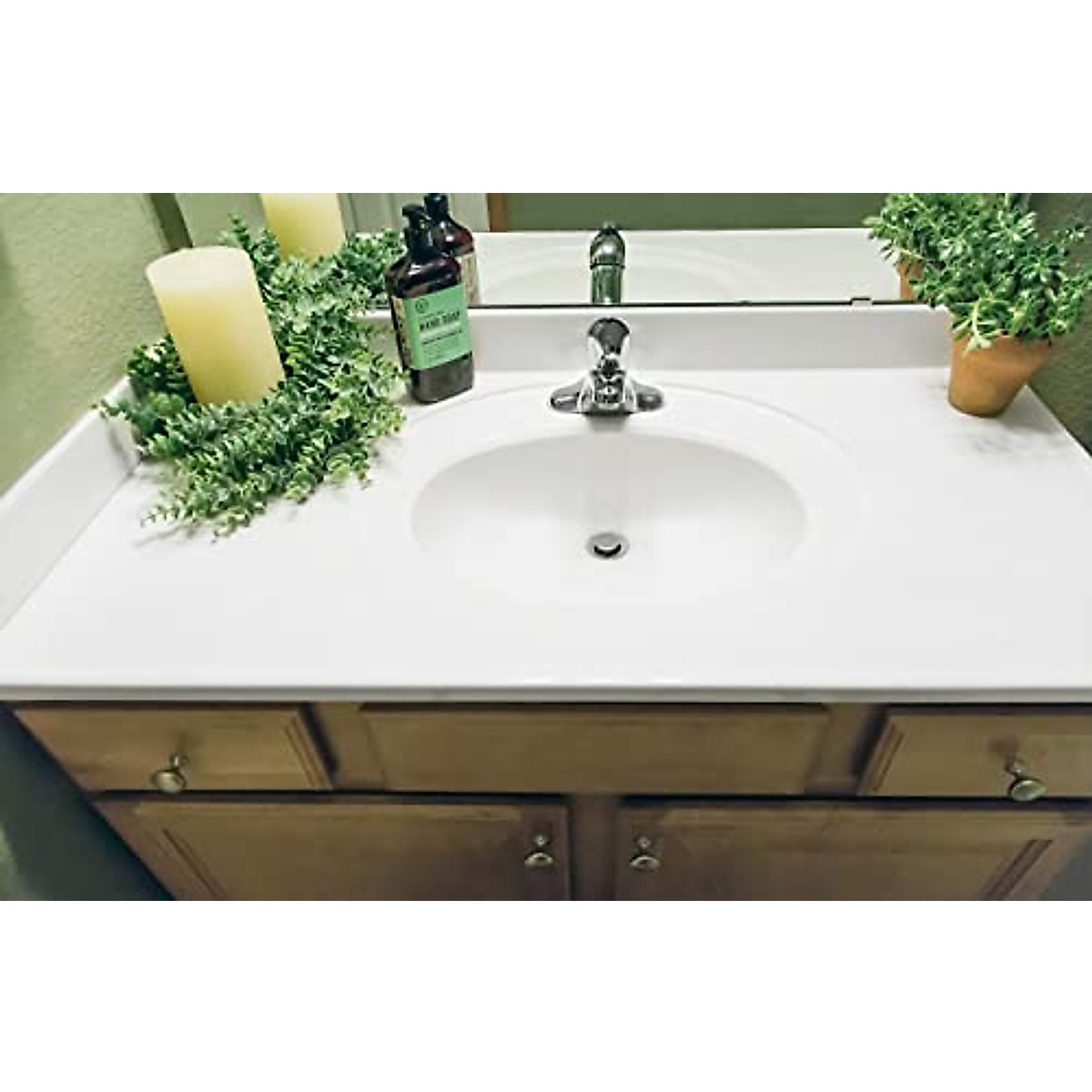 Design House 550905 Universal Cultured Marble Side Splash 21.5 inch, Solid White