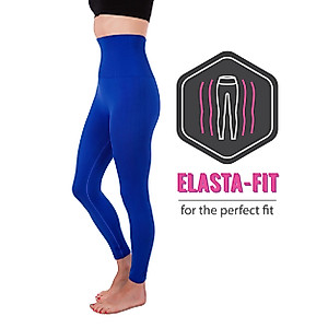 Homma High Waist Compression Leggings for Women Tummy Control Postpartum Leggings Seamless Yoga Workout Pants Royal S