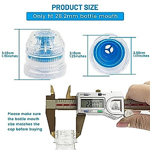 Amviner 30PCS 28mm Push Pull Cap, Replacement Water Bottle Flip Tops with Seal Tab for Smart Bottles or Soda Water Bottles