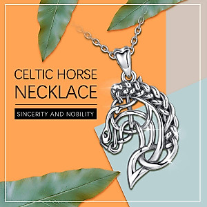 CELESTIA Horse Gifts for Women Sterling Silver Horse Pendant Necklace Horse Jewelry Gifts for Horse Lovers